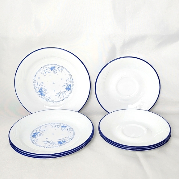 Corelle | Dining | Corelle Celestial Blue Bread Butter And Saucers ...